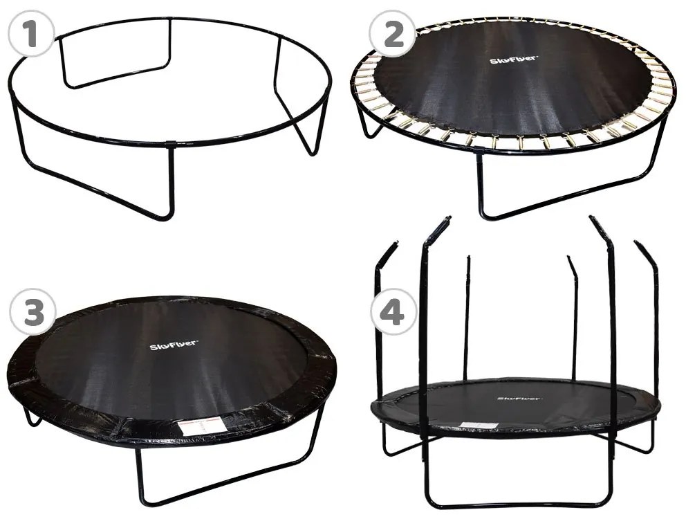 Zahradní trampolína SKY FLYER RING 2v1 244 cm BLACK