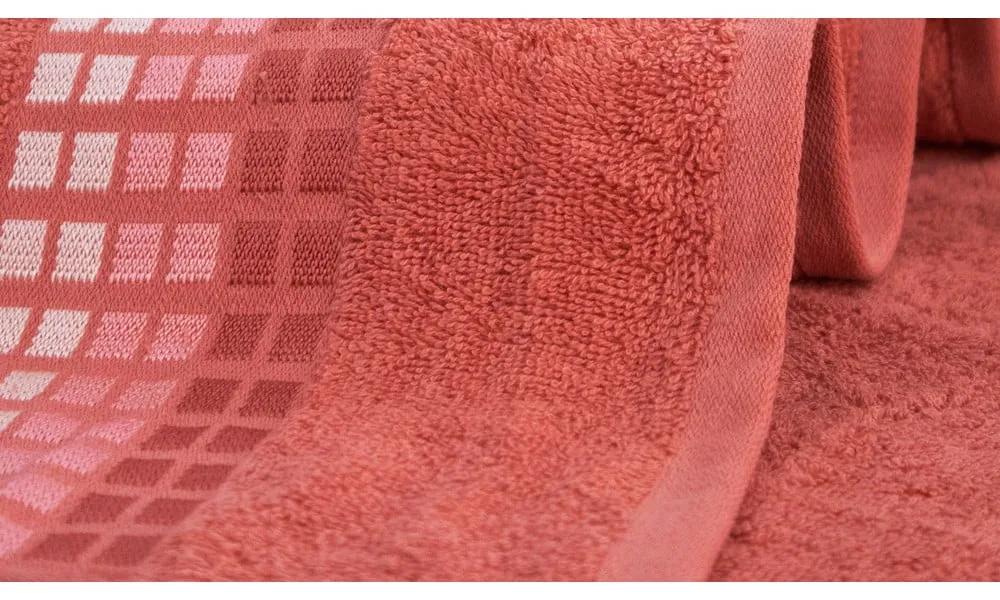 Růžový bavlněný ručník 50x100 cm Darwin – My House