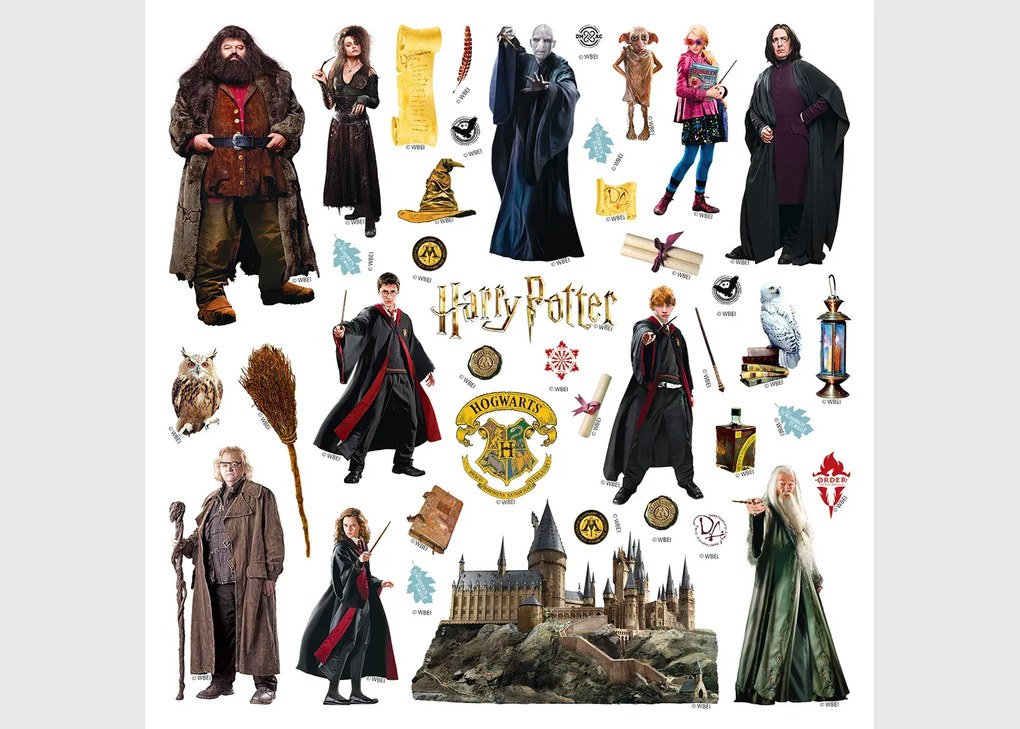 Dětská samolepka na zeď Harry Potter Kouzelné Bradavice | 30 x 30 cm | DDKS3943