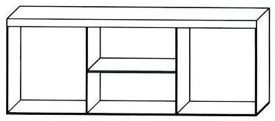 Obývací stěna se skříní SAMBA k | sestava E | 4 díly | san marino/krémová