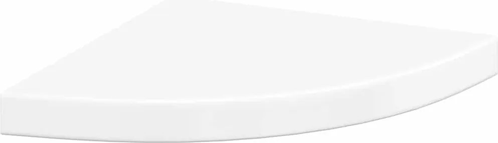 323909 Floating Corner Shelves 4 pcs High Gloss White 35x35x3,8 cm MDF 323909