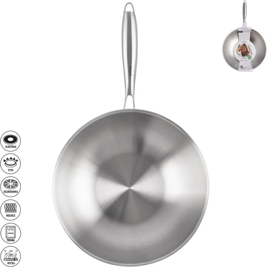 Wok nerezová pánev ø 30 cm Steela – Orion
