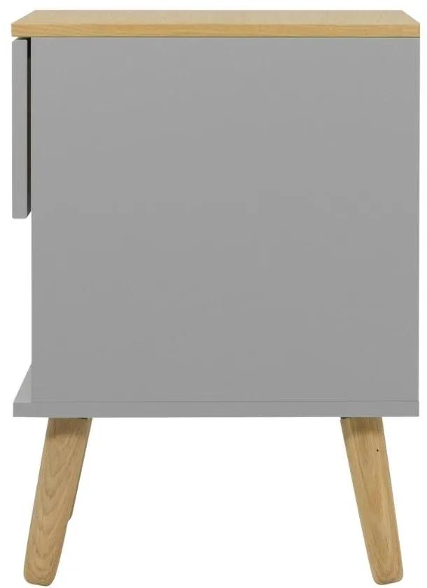 Matně šedý lakovaný noční stolek Tenzo Dot 40 x 43 cm