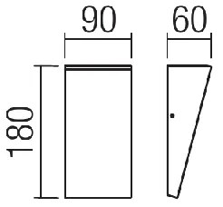 Redo 90019 - LED Venkovní nástěnné svítidlo TOKYO LED/12W/230V 3000K IP54 šedá