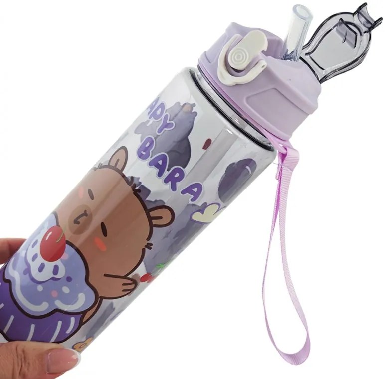 Flamenco Mystique Fialová láhev na vodu CAPIBARA 800ml BD56FIO
