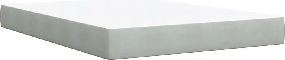 Box spring postel s matrací světle šedá 140x200 cm samet 3287770