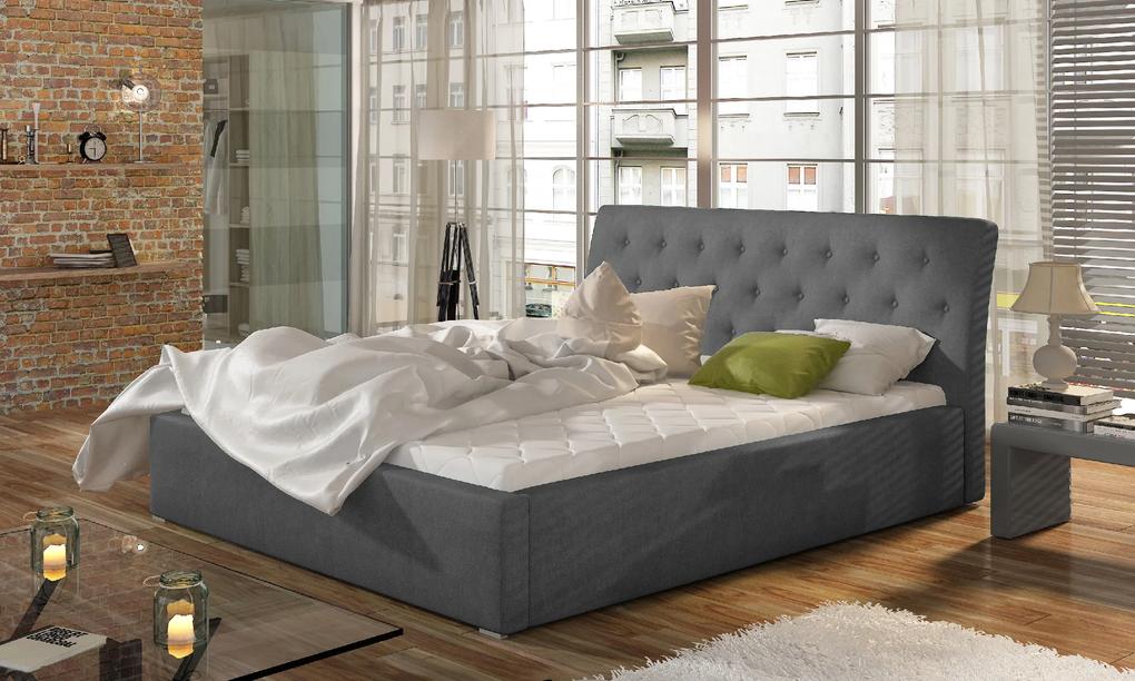 Milano postel 180x200 + dřevěný rošt Materiál / Dekor: Kronos 19