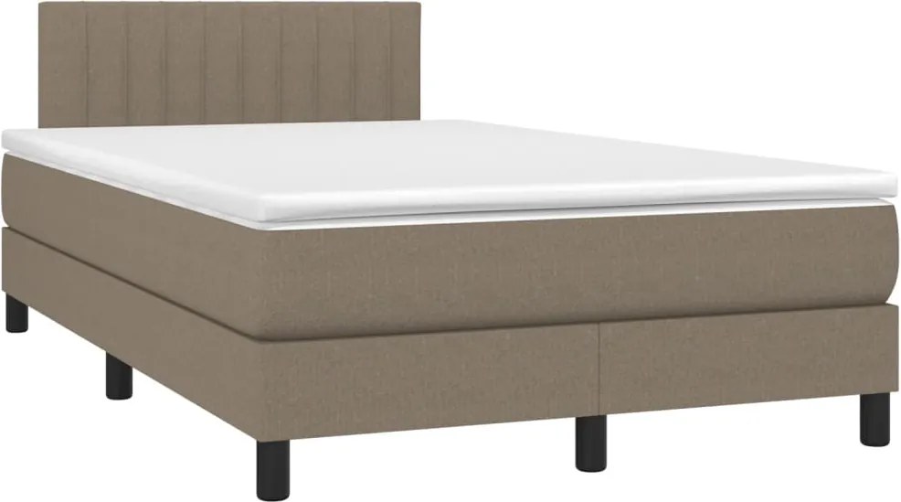 Box spring postel s matrací a LED taupe 120x190 cm textil 3270057