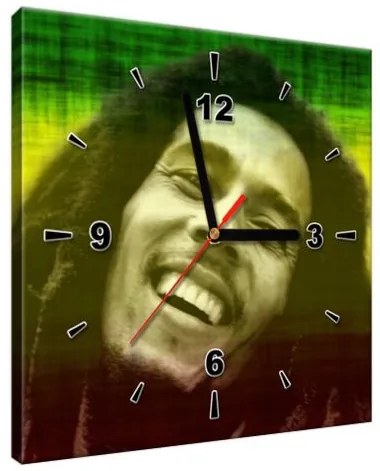 Tištěný obraz s hodinami Bob Marley 30x30cm ZP1166A_1AI