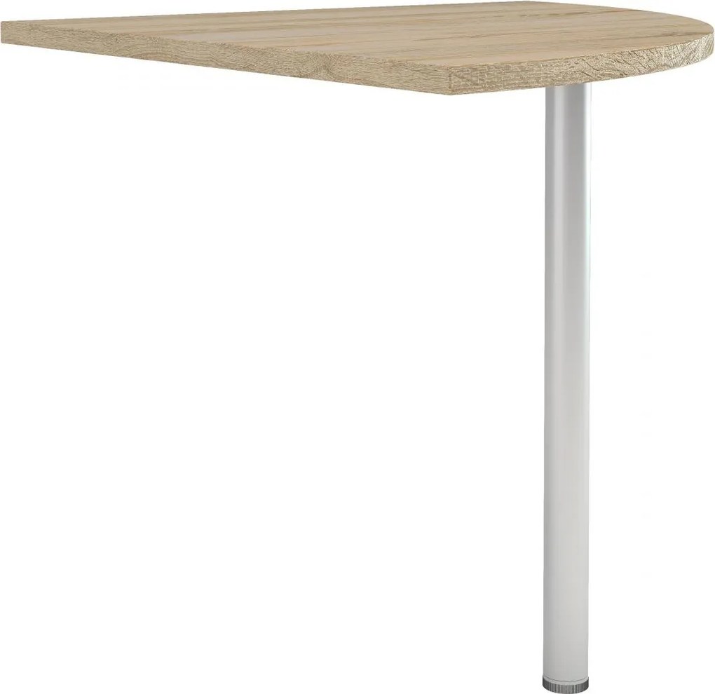 FALCO Rohový psací stůl Office 80400/72 dub sonoma/silver grey