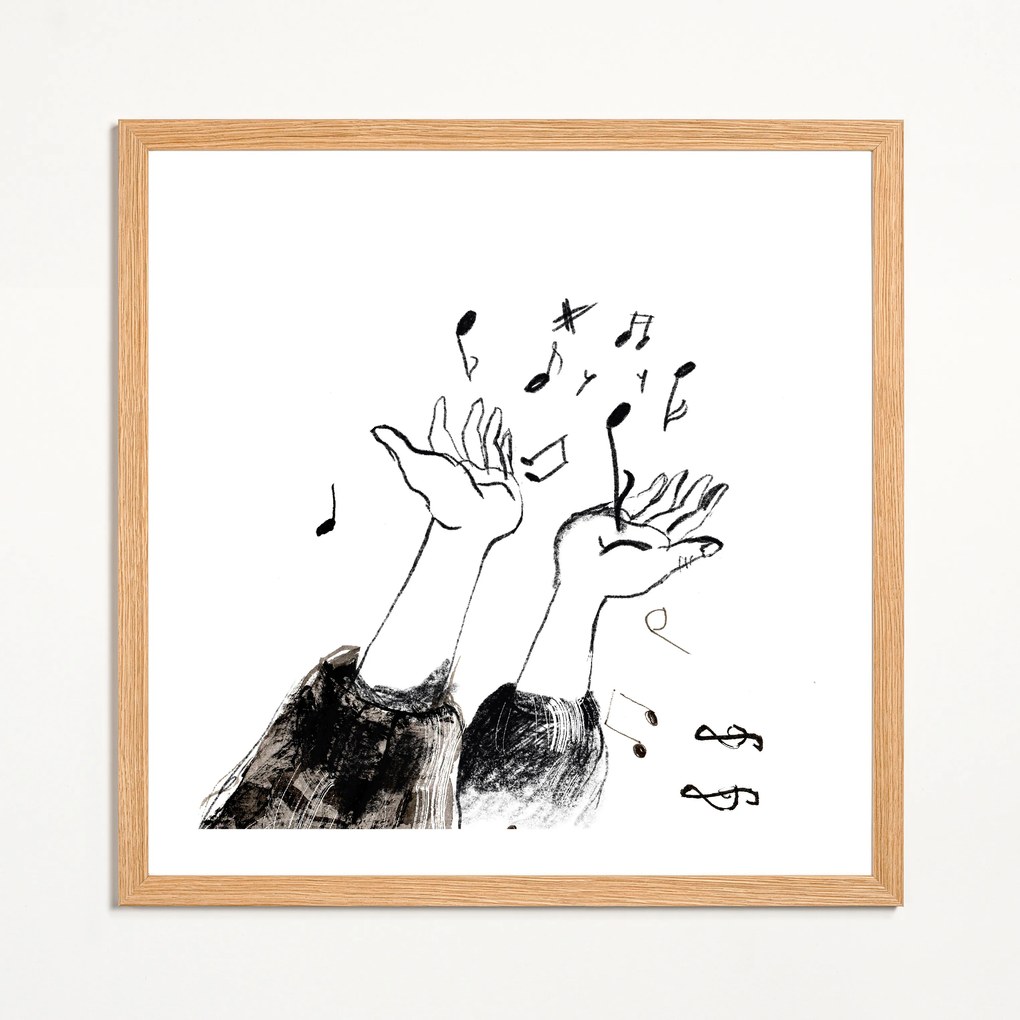 Petra Lemonnier | Melodie Rám: Černý, Velikost: 50 x 50 cm
