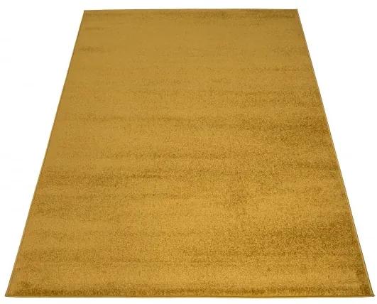 Kusový koberec jednobarevný SPRING P113A Žlutý Rozměr: 100x300 cm