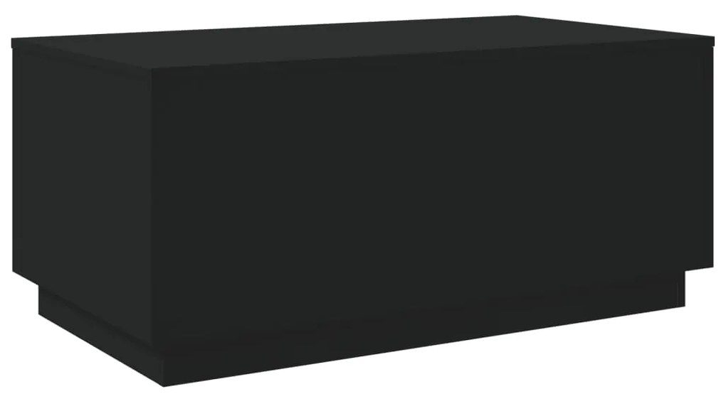 Konferenční stolek s LED osvětlením černý 90 x 50 x 40 cm - Default Title