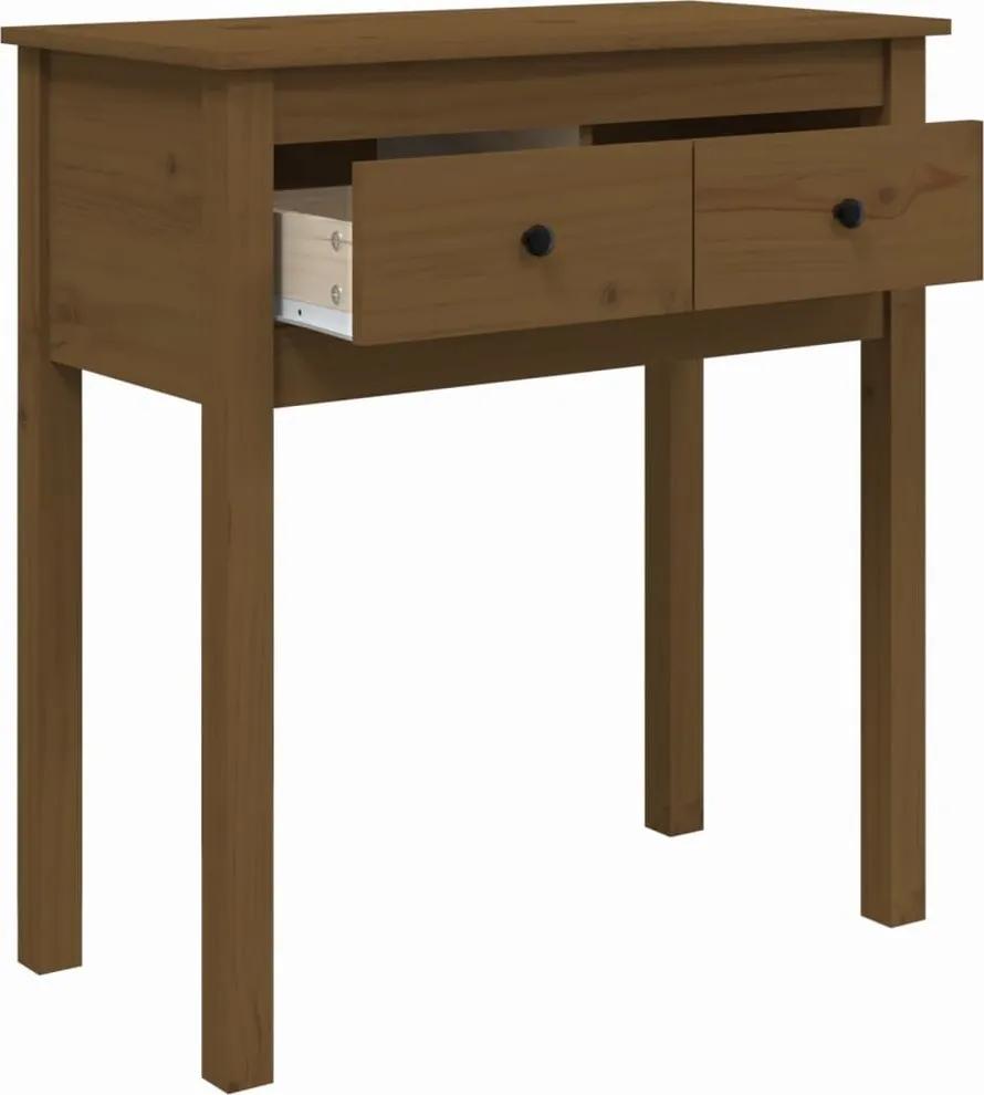 vidaXL Konzolový stolek 70 x 35 x 75 cm masivní borové dřevo [814612] Barva: Přírodní