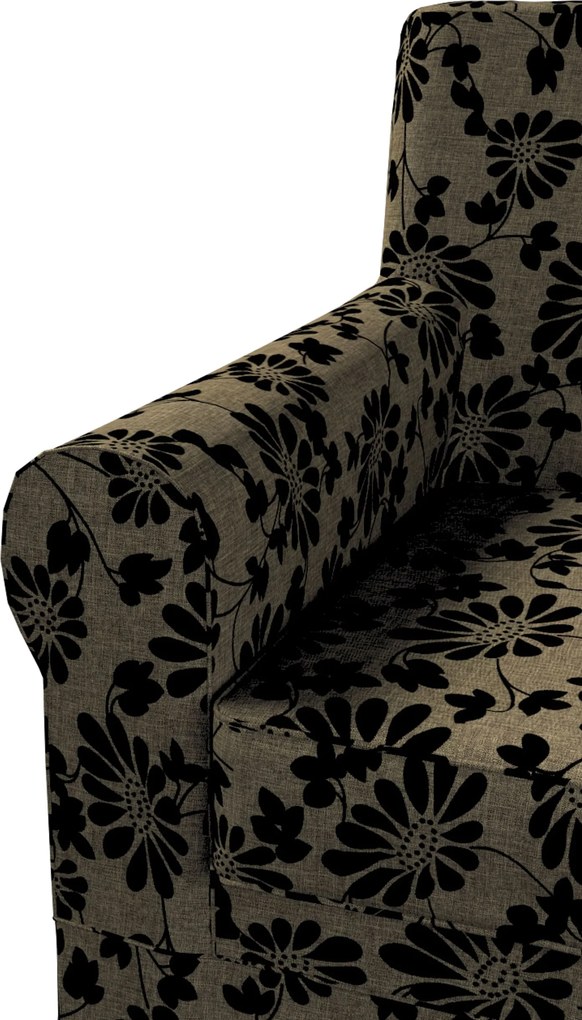 Potah na křeslo IKEA Ektorp Jennylund barva béžová látka pletený vzor, vzorované