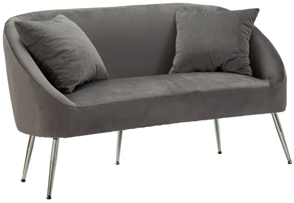 Designová pohovka Caerwyn 137 cm šedá / stříbrná