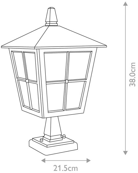 Elstead BL50M-BLACK - Venkovní lampa CANTERBURY 1xE27/100W/230V IP43