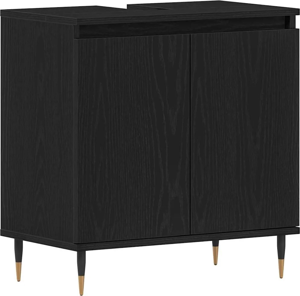 Sada koupelnového nábytku 3 ks Černý dub 30 x 30 x 190 cm 3333098