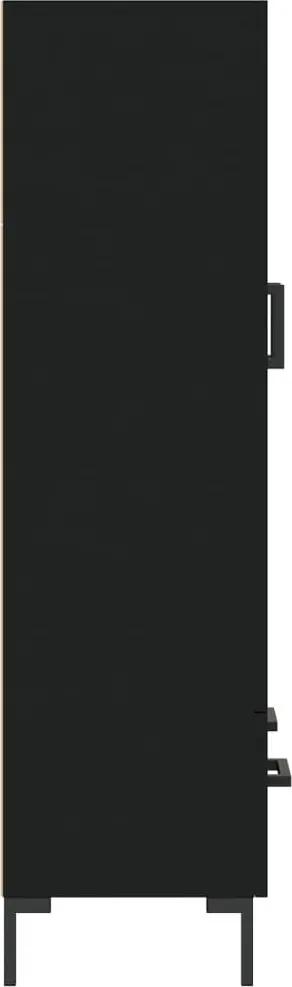 vidaXL Skříň highboard 69,5 x 31 x 115 cm kompozitní dřevo [828303] Barva: Černá
