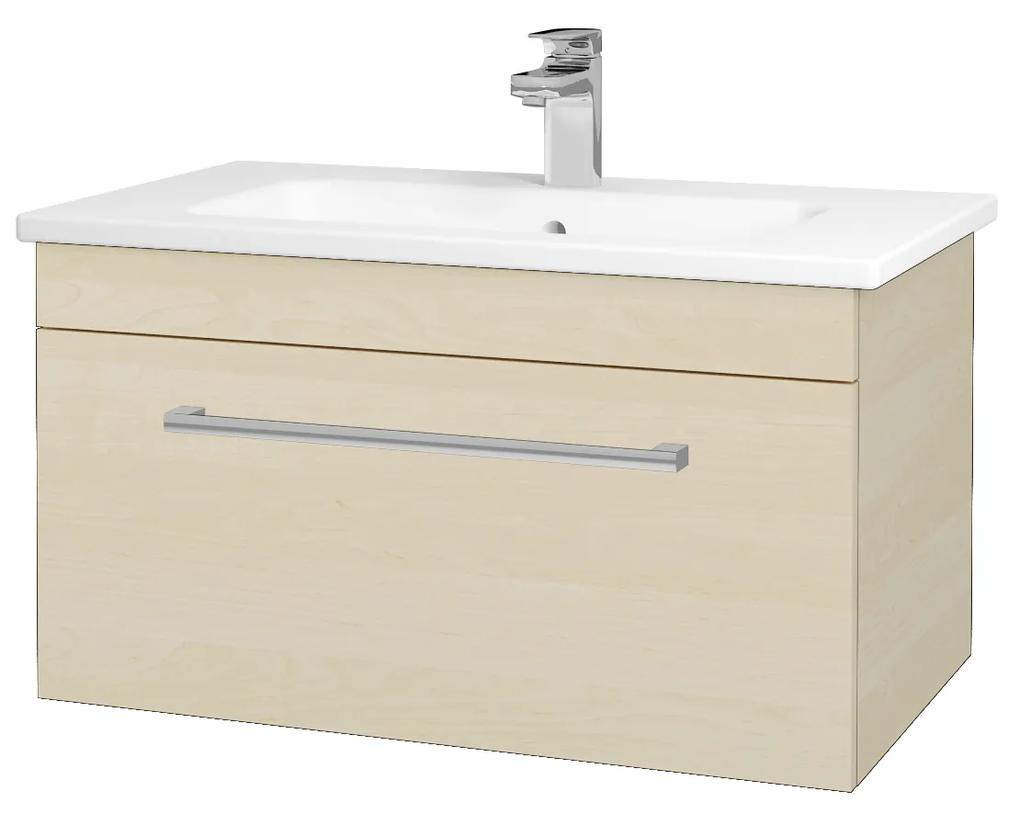 Dřevojas Koupelnová skříň ASTON SZZ 80 Varianta: N01 Bílá lesk / Úchytka T02 / D06 Ořech