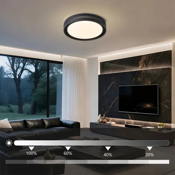 Brilagi -LED Stmív. strop. sv. KREON LED/54W/230V 3000-6000K černá pr. 38 cm +DO