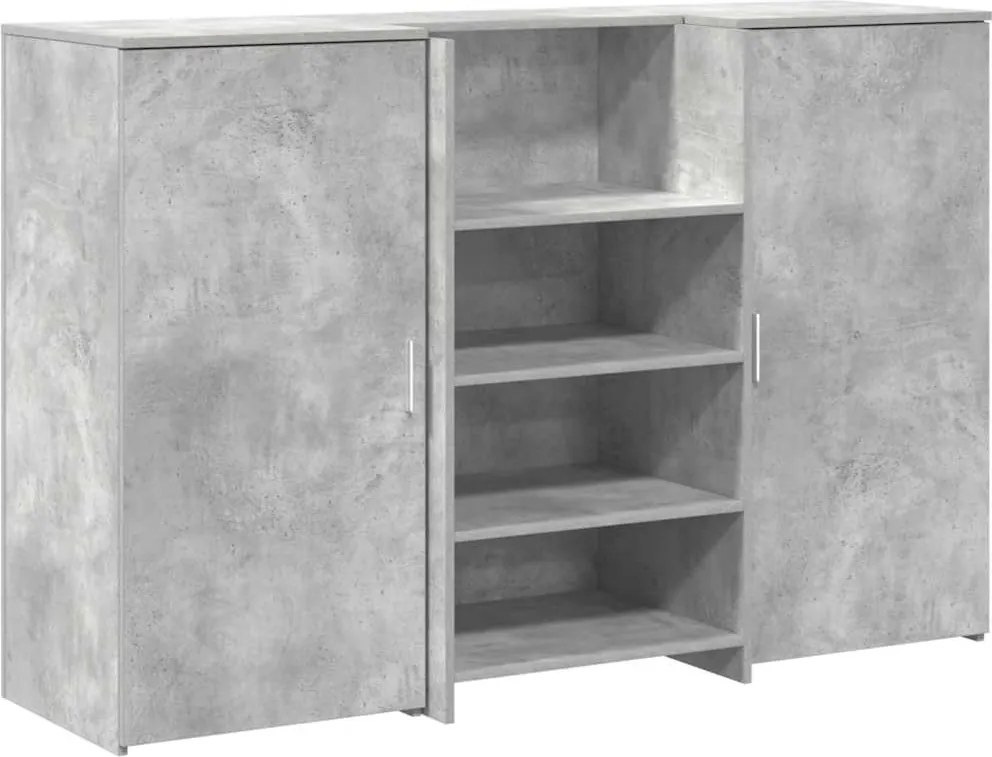 Recepční stůl betonově šedý 155x50x103,5 cm kompozitní dřevo 3324199