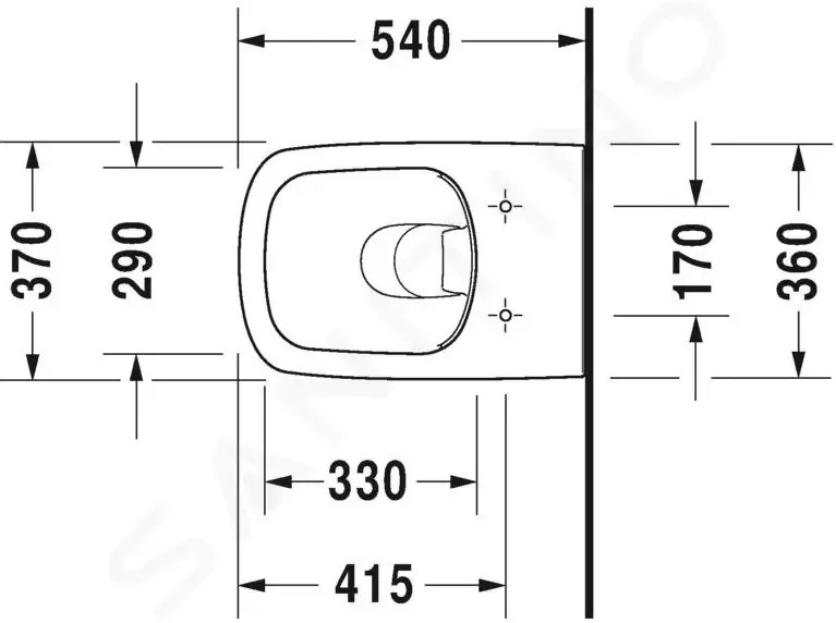 DURAVIT - DuraStyle Závěsné WC, Rimless, bílá (2551090000)