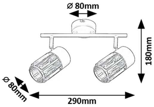 Rabalux 73060 - Bodové svítidlo VENARO 2xE14/15W/230V