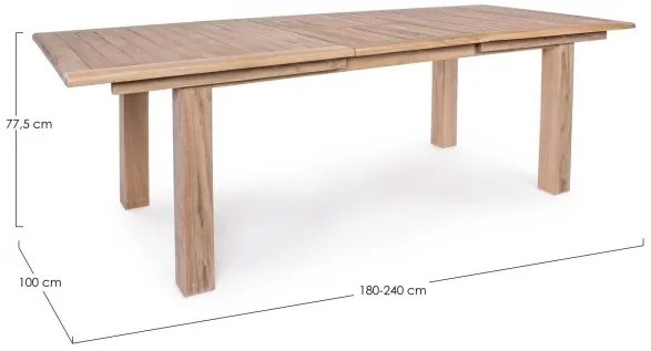 BIZZOTTO Rozkládací teakový stůl MARYLAND 180x100cm 0804389