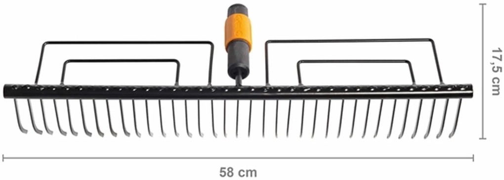 Fiskars QuikFit Hrábě široké, 58cm (135514) 1000656