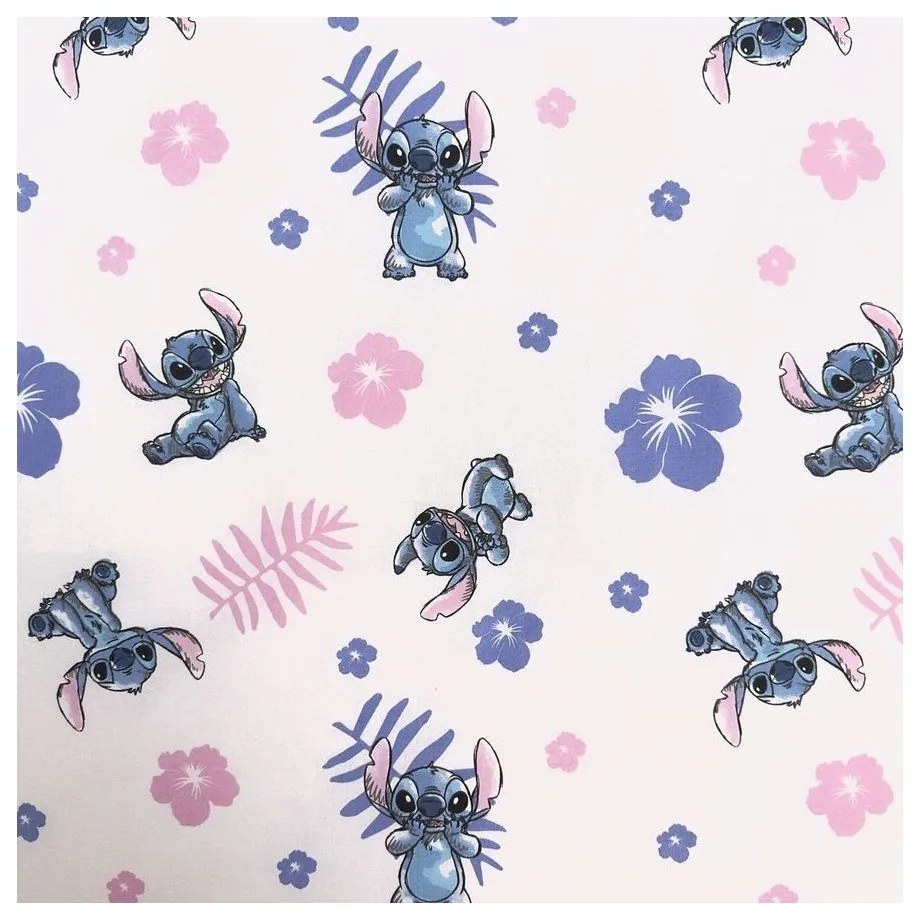 Světle růžové bavlněné dětské povlečení na jednolůžko 140x200 cm Lilo &amp; Stitch "Pink" – Jerry Fabrics