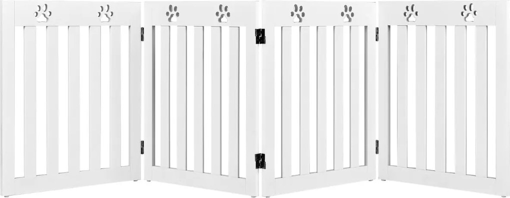 Costway Bariéra pes ochranná branka dřevěná skládací schodišťová brána 60 cm