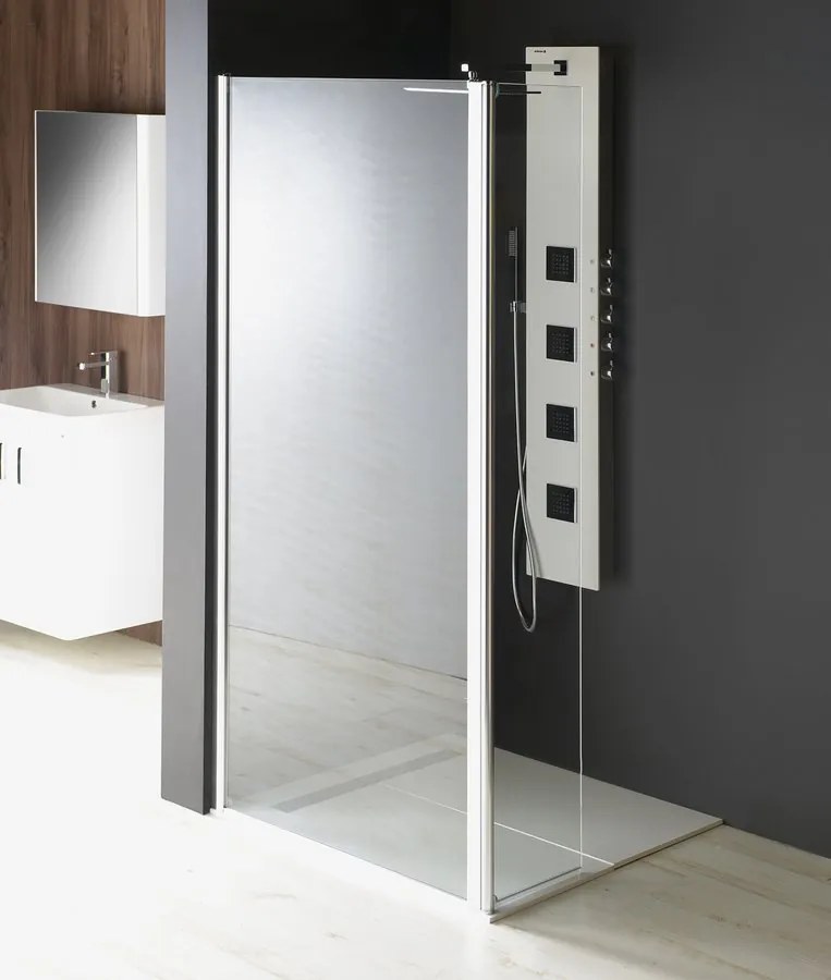 Polysan Polysan, MODULAR SHOWER BLACK stěna pro instalaci na zeď, jednodílná, 800 mm, MS1-80B