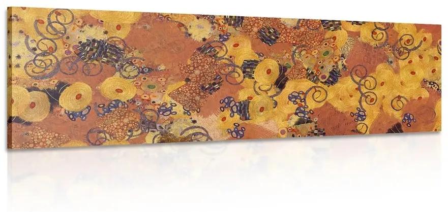 Obraz abstrakce inspirovaná G. Klimtem - 120x40 cm