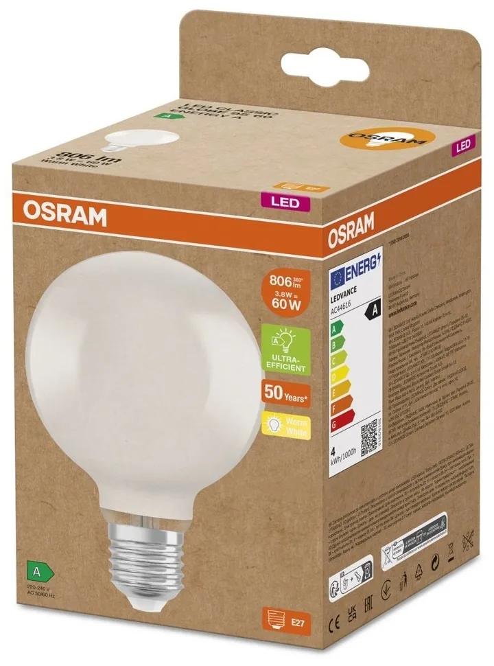 Ultra účinná LED matná žárovka E27 3,8 W CLASSIC ENERGY, teplá bílá