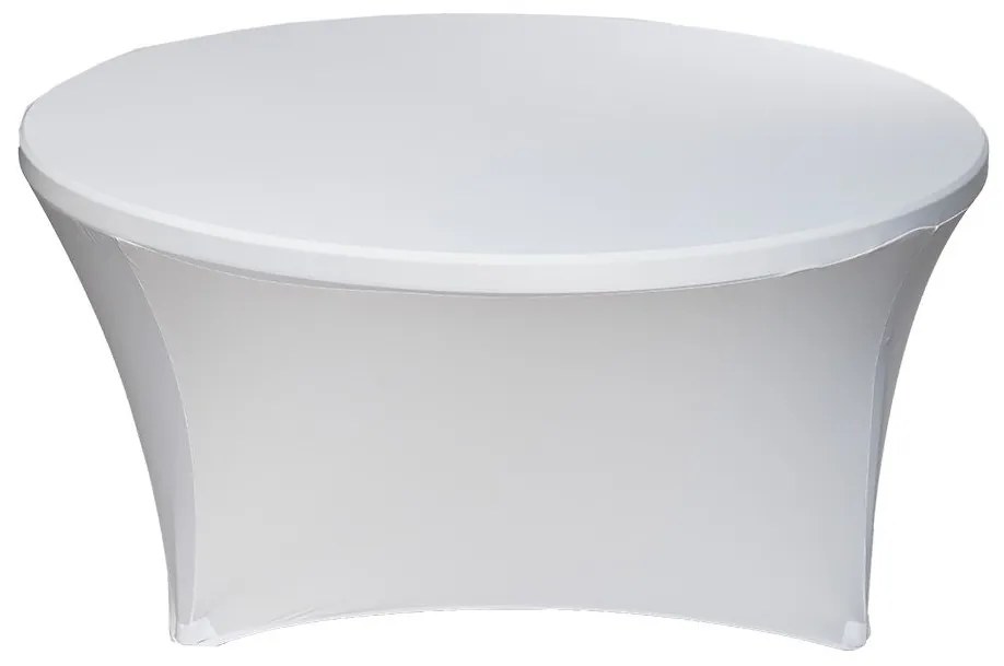 Elastický ubrus EXTREME na kulatý stůl 122 cm Barva ubrusu: BÍLÁ / WHITE