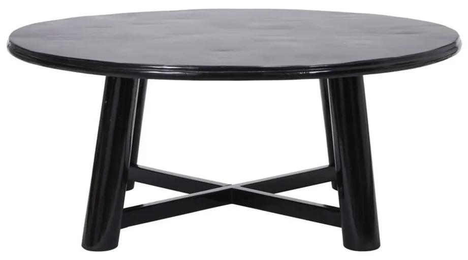 Hnědý konferenční stolek Vali 45 cm × ø 110 cm