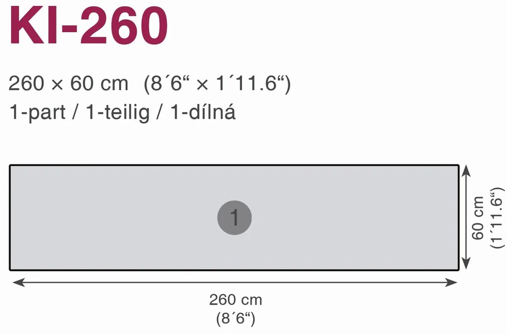 DIMEX | Fototapeta do kuchyně Lávové kameny KI-260-173 | 260 x 60 cm | fialová, béžová, černá