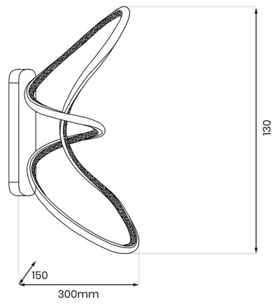 LED Nástěnné svítidlo TESORO LED/15W/230V černá
