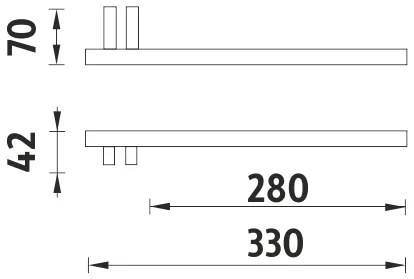 Nimco Držák na ručníky pravý do nábytku KEIRA - KE 22060AP-26