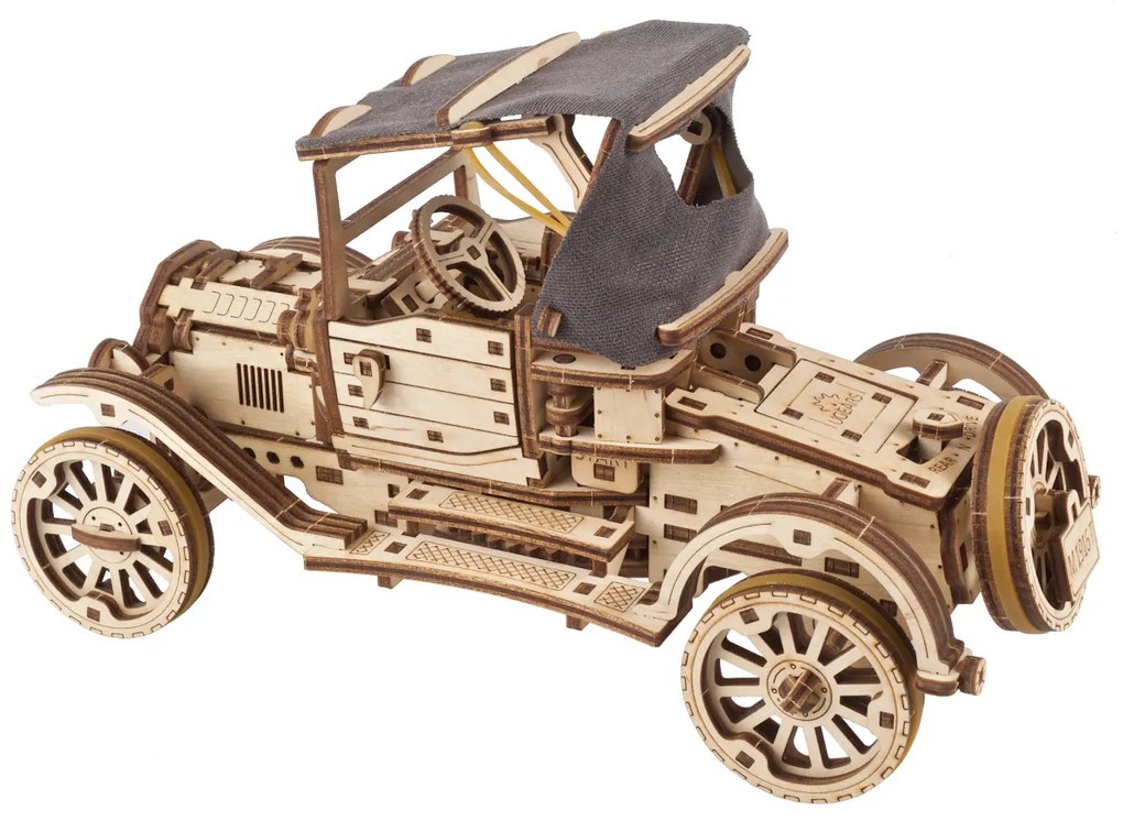 Ugears 3D dřevěné mechanické puzzle Historický automobil UGR-T