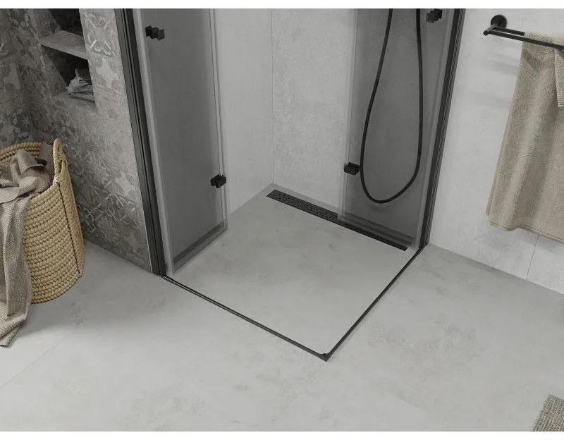 Mexen Lima Duo sprchový kout 80 x 80 cm, 6mm čiré sklo-černý profil, 856-080-080-70-00-02