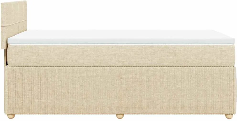 Box spring postel s matrací krémová 80 x 200 cm textil 3289588