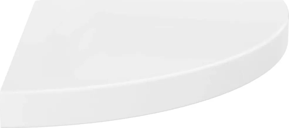 vidaXL Nástěnné rohové police 2 ks 35 x 35 x 3,8 cm MDF [323908] Barva: bílá s vysokým leskem