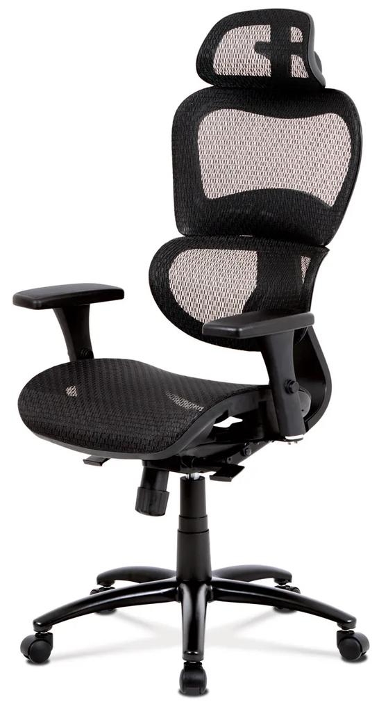 Autronic Kancelářská židle, synchronní mech., černá MESH, kovový kříž
