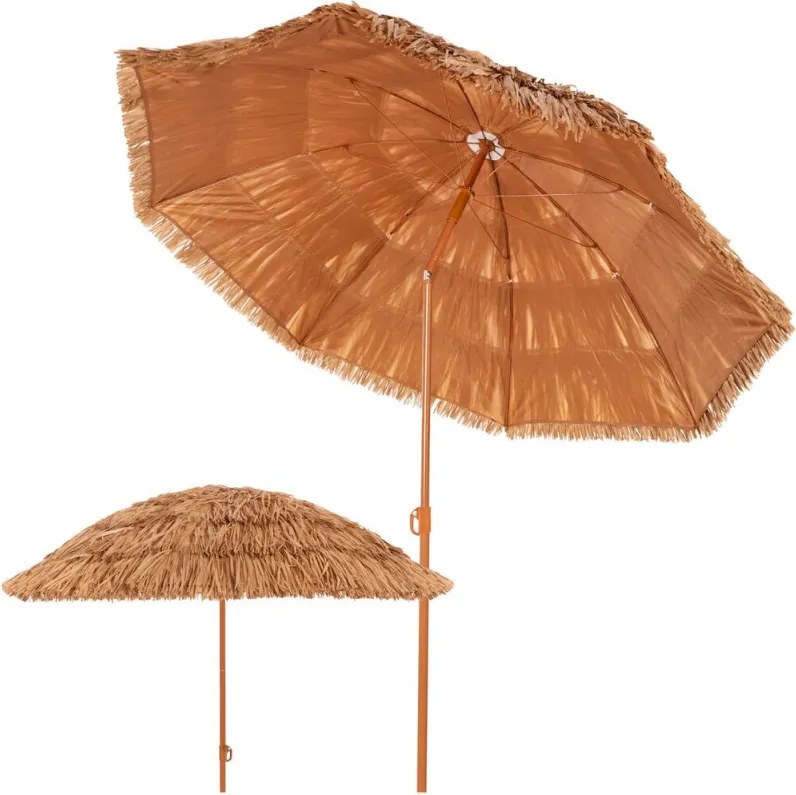 Zahradní slunečník 135 cm SPRINGOS HAVAJ BU0023 hnědý