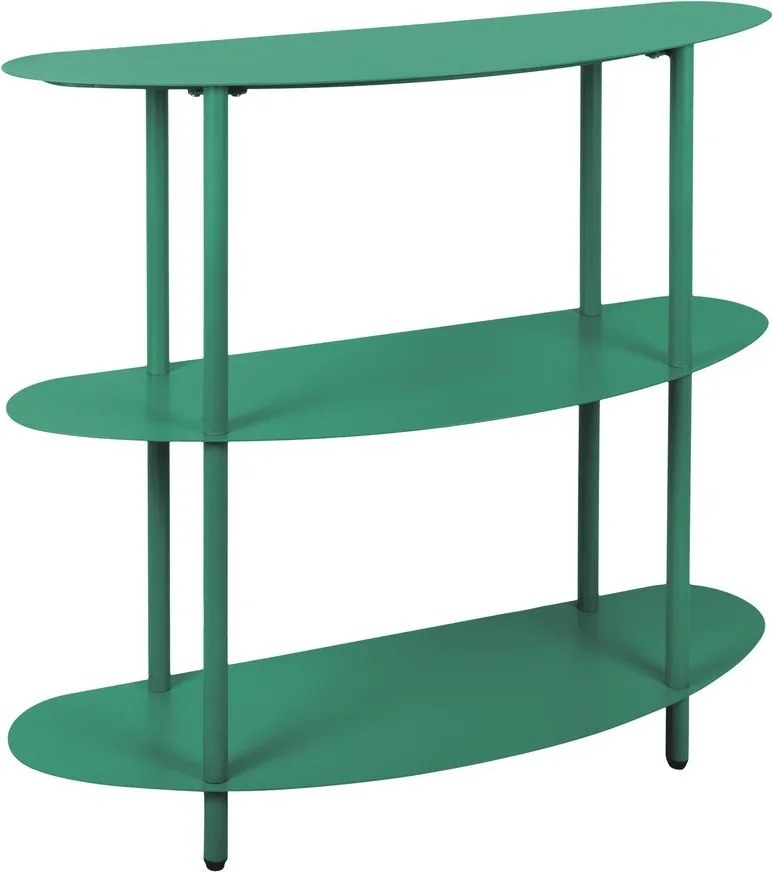 Zelený kovový regál 90x82x28 cm Cool Retro – Leitmotiv