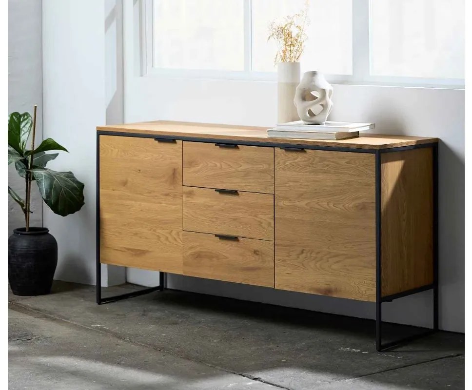 Designová komoda Valenzuela 155 cm vzor dub