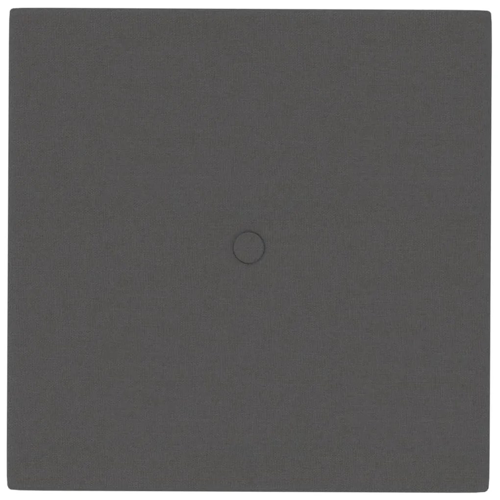 Nástěnné panely 12 ks tmavě šedé 30 x 30 cm textil 1,08 m² - Default Title