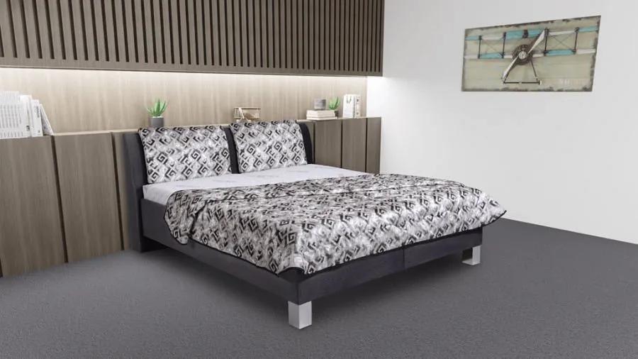 Pohoda Čalouněná postel RIO s úložným prostorem a volně loženou matrací | Látka: Afro 3,Šířka matrace: 180 cm